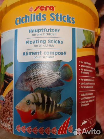 Корм для рыб, палочка для цихлид