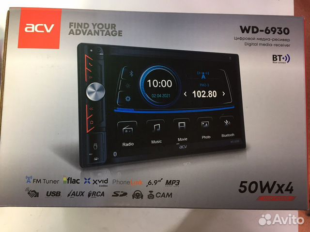 Автомагнитола новая 2din ACV WD-6930 купить в Абакане | Авито